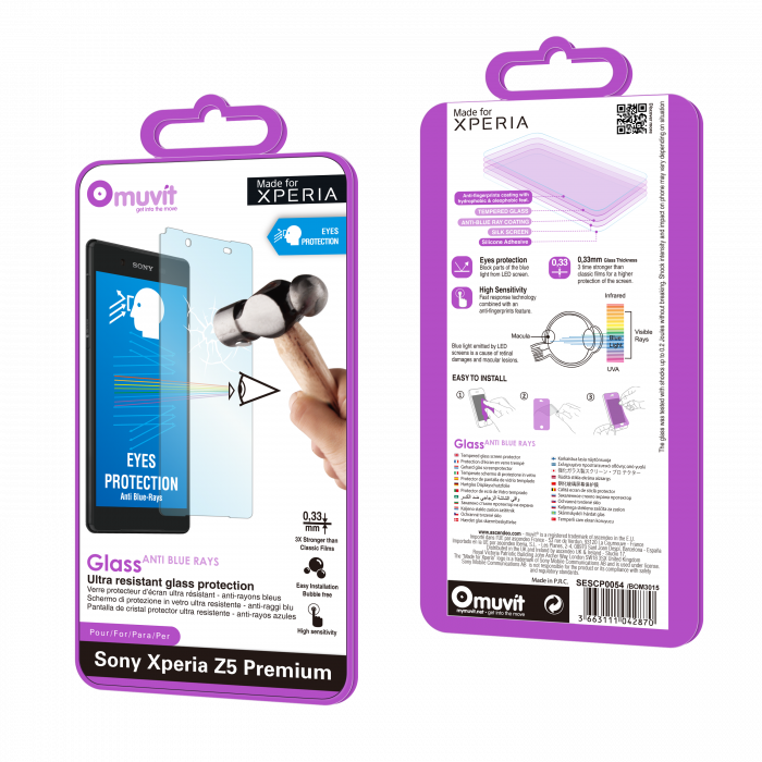 Download Muvit Mfx Tempered Glass Sony Xperia Z5 Compact Screen - Full ...