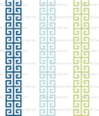Download Greek Key Stripe Blue Greens - Greek Stripe Png - Full Size ...