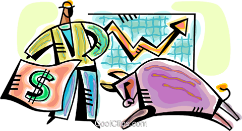 Download Man With Money Cape And Charging Bull Royalty Free - Full Size ...