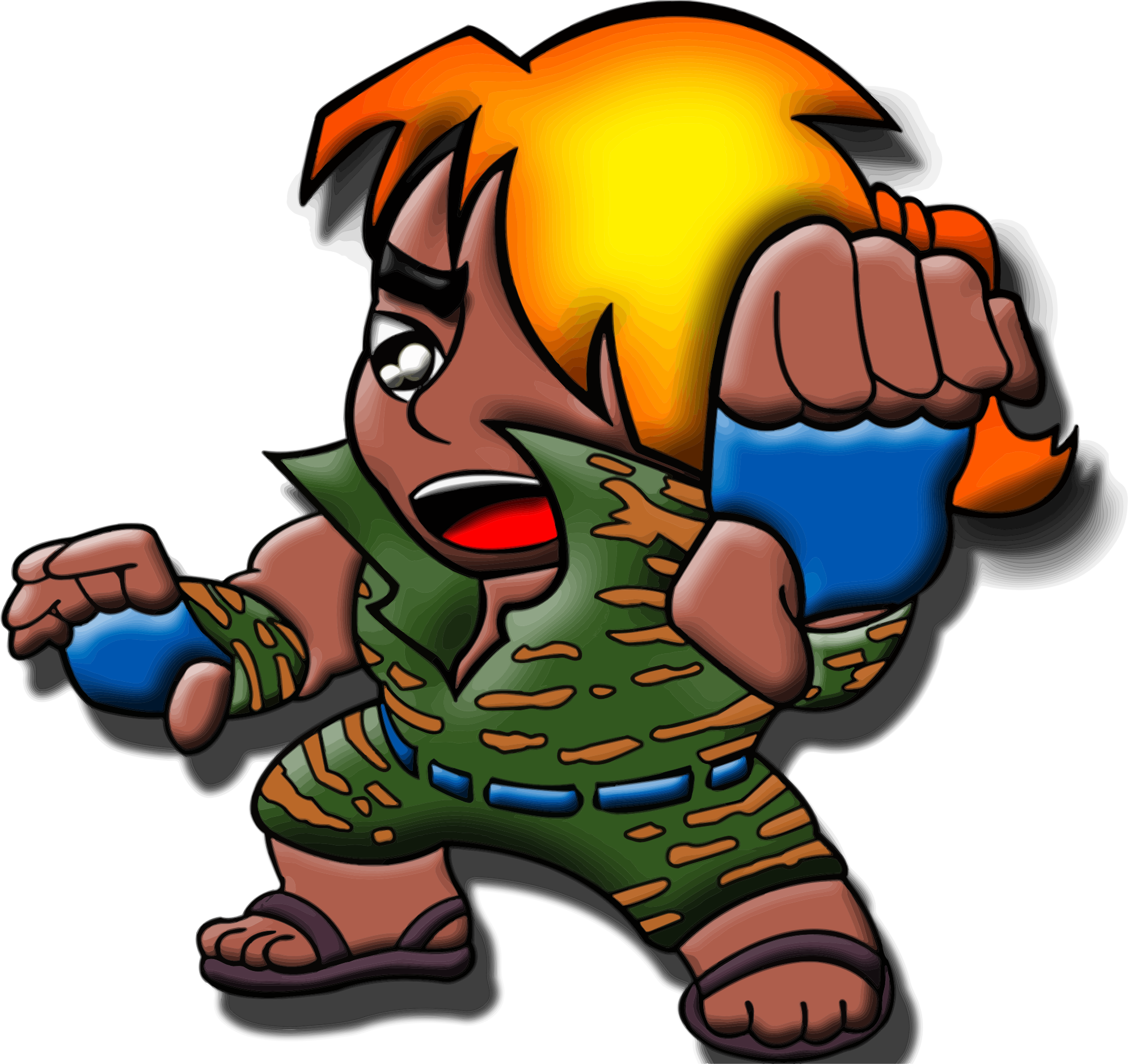 Download This Free Icons Png Design Of Cartoon Martial Artist - Full ...