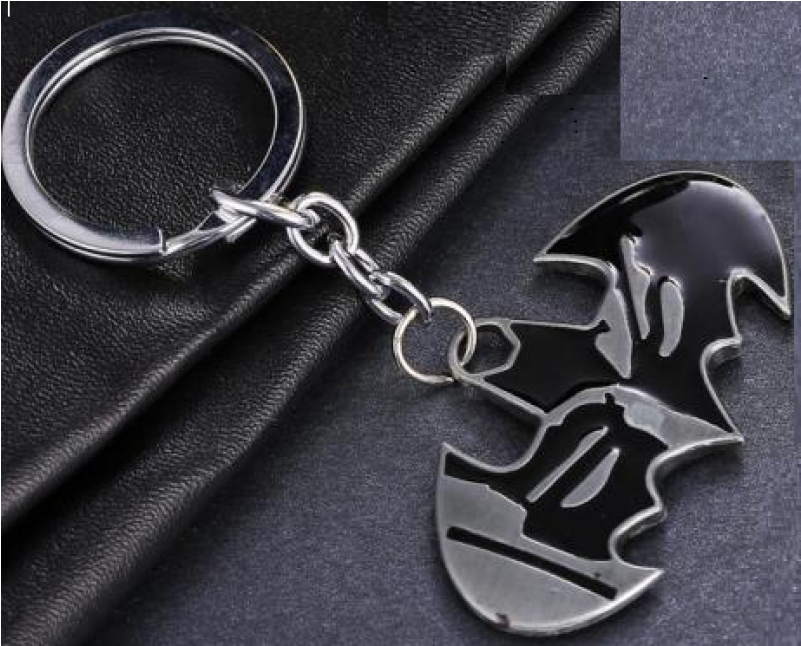 Download Batman Logo Grey Metal Keychain Keyring Color Grey - Keychain ...