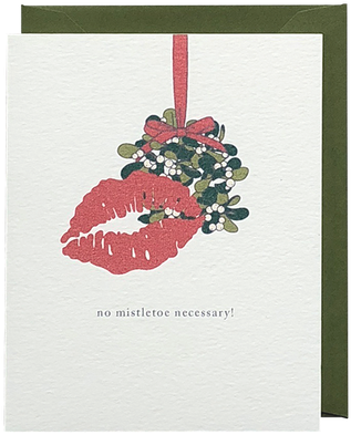 Download No Mistletoe Necessary Single Greeting Card - Greeting Card ...