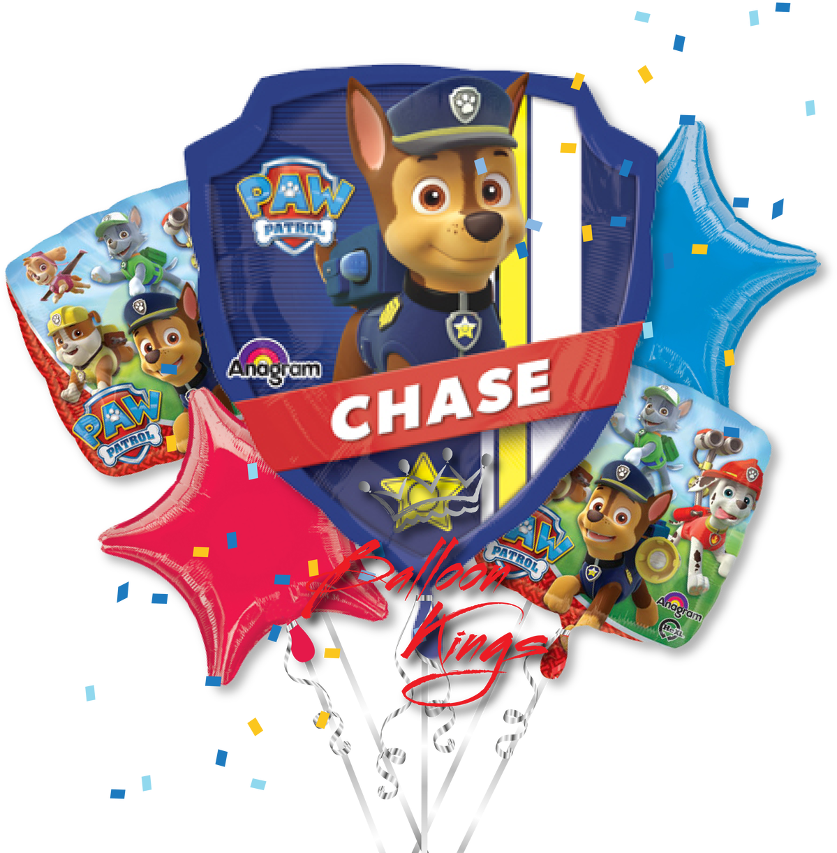 Download Paw Patrol Mylar Balloon Bouquet - Full Size PNG Image - PNGkit