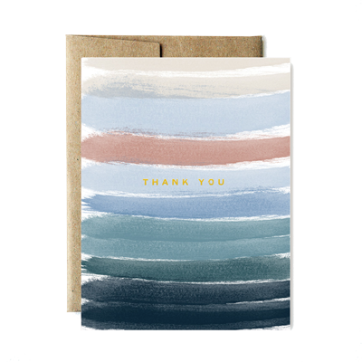 Download Foil Ocean Stripes Thank You Card - Leather - Full Size PNG ...
