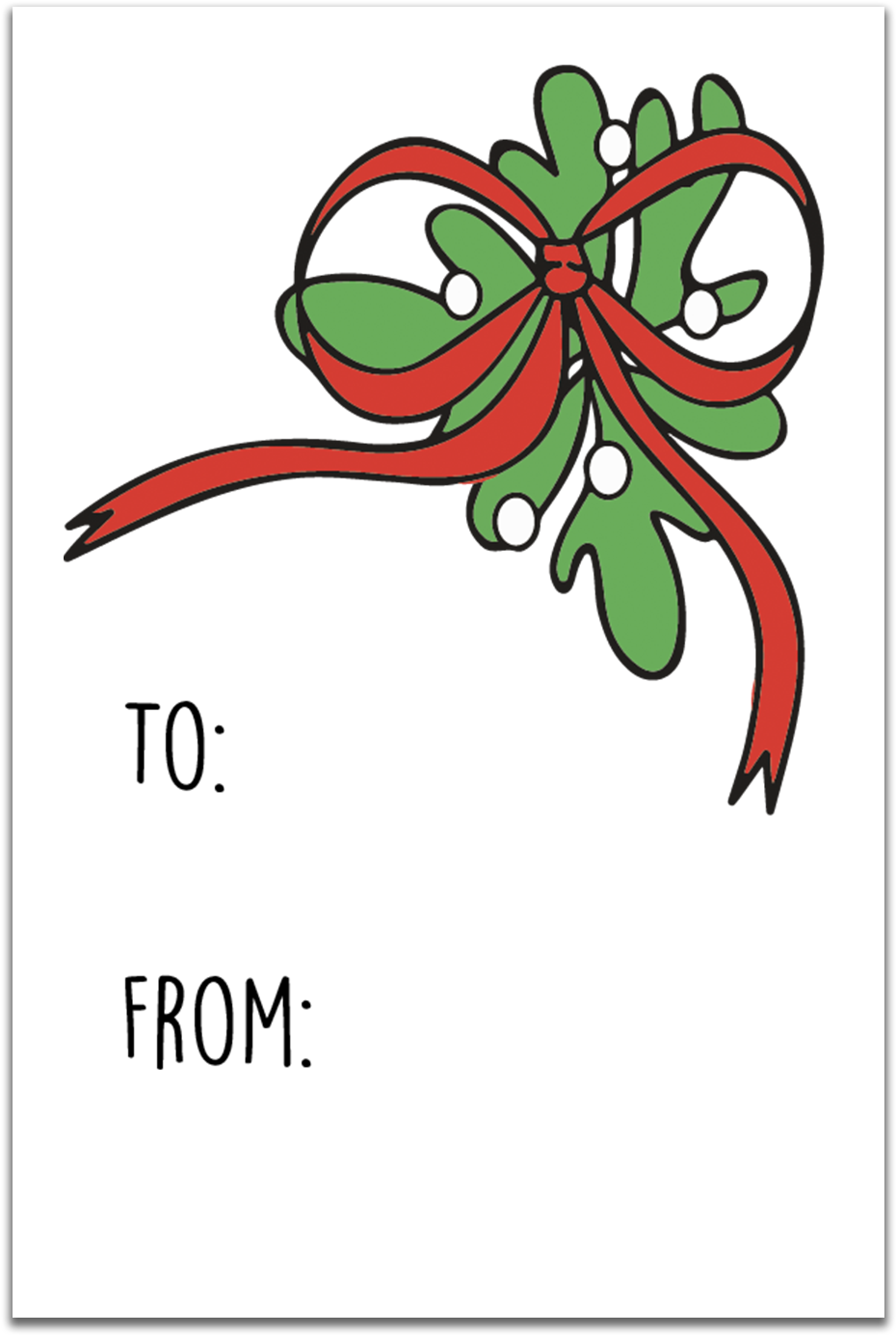 Download Gt05 Mistletoe Gift Tag - Gift - Full Size PNG Image - PNGkit