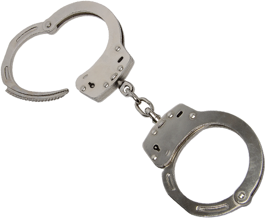 Download Nickel-plated Steel Handcuffs - Chain - Full Size PNG Image ...