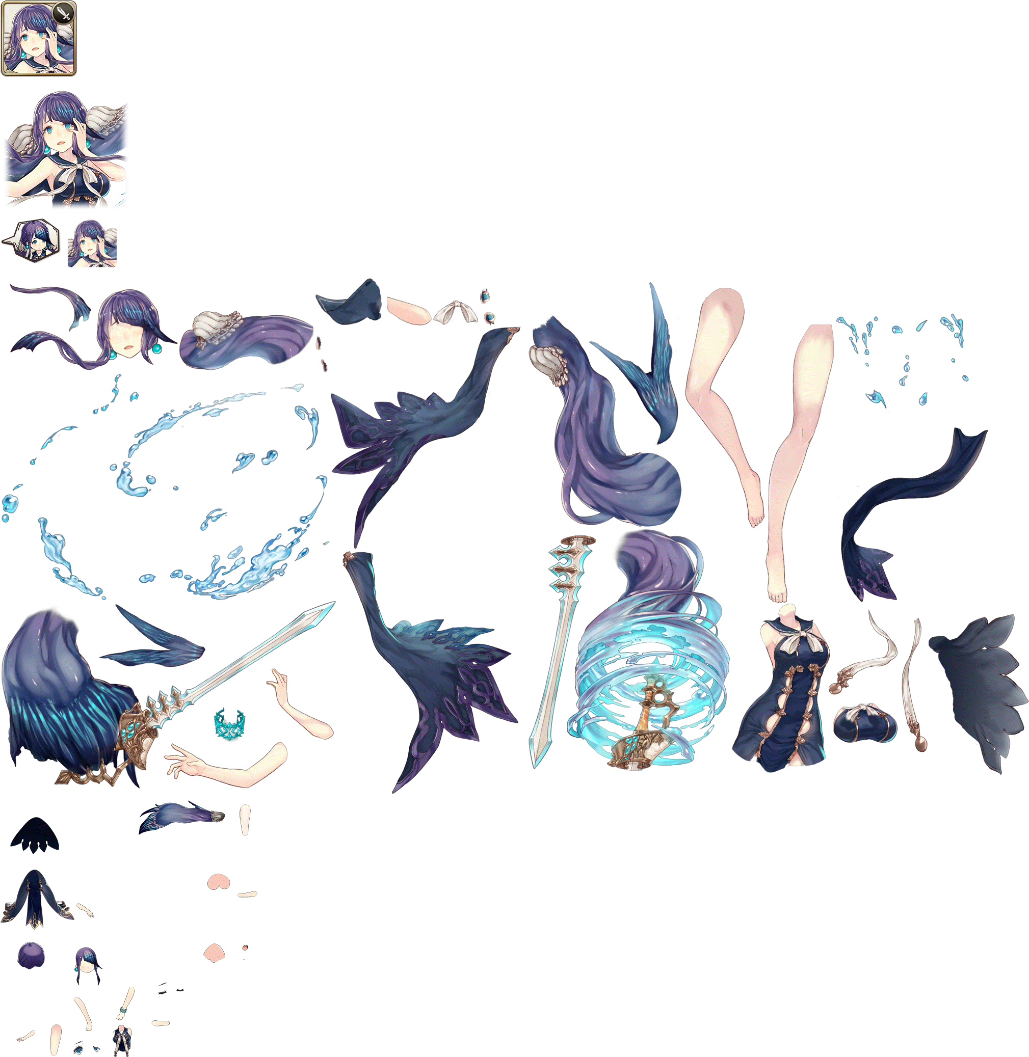 Download Click For Full Sized Image Little Mermaid - Sinoalice Sprite ...