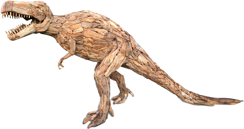 Download Teak Root T-rex Sculpture - Dinosaur - Full Size PNG Image ...