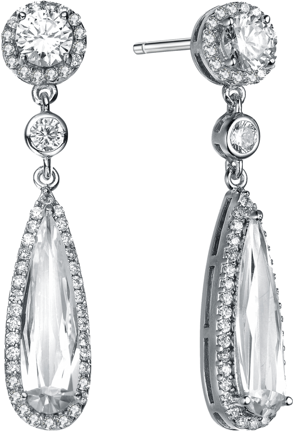 Download Collette Z Sterling Silver Cubic Zirconia Elegant Dangling ...
