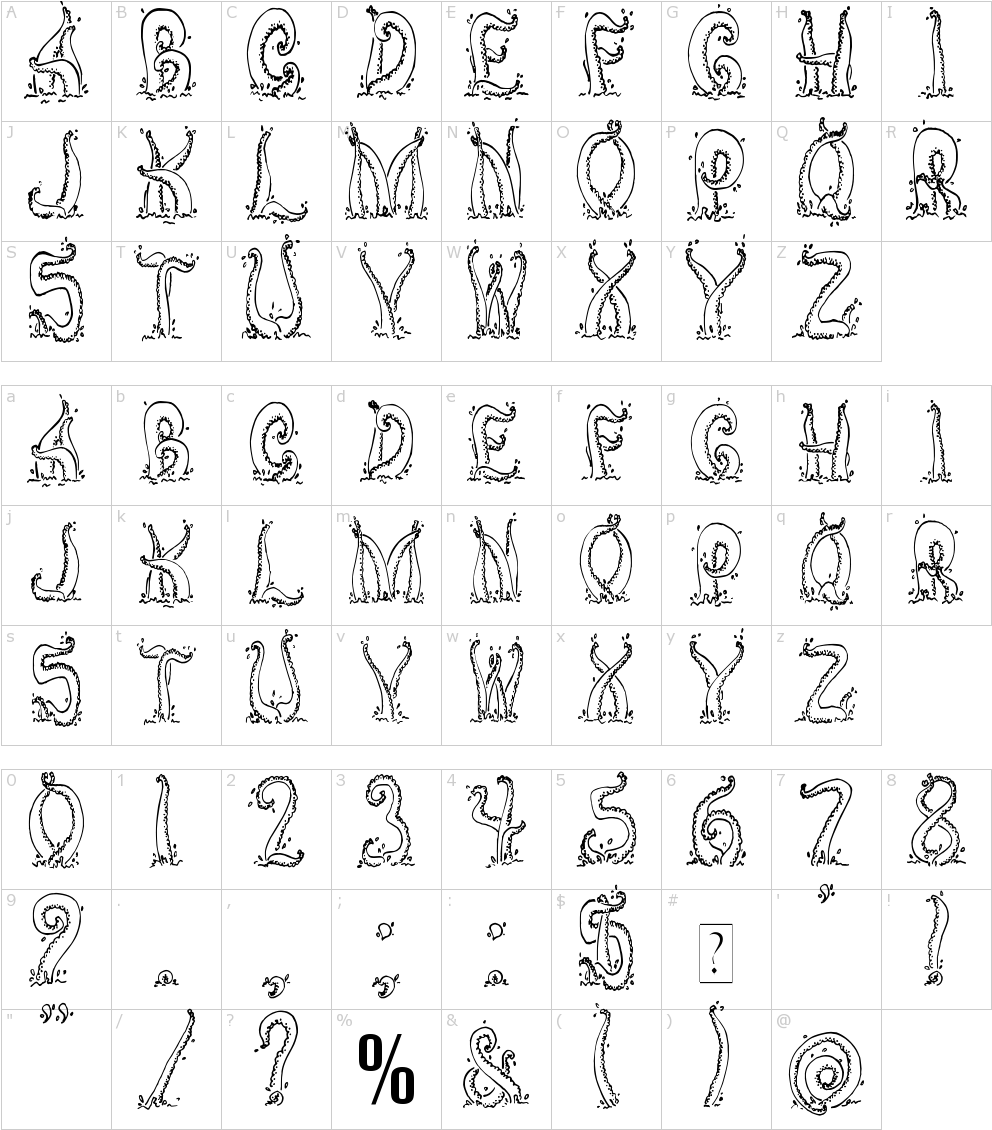 Download Tentacles Font - Number - Full Size PNG Image - PNGkit