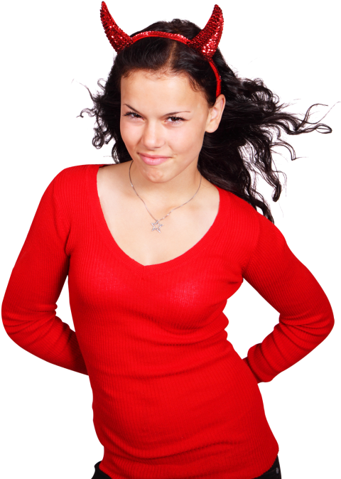 Download Beautiful Woman In Devil Costume Png Image - Portable Network ...