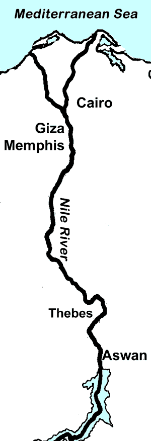 Download Ancient Egypt - Nile River Map Drawing - Full Size PNG Image ...