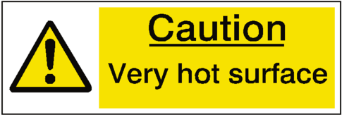 Download Transparent Caution Very Hot Surface Sign - Beware Hot Water ...