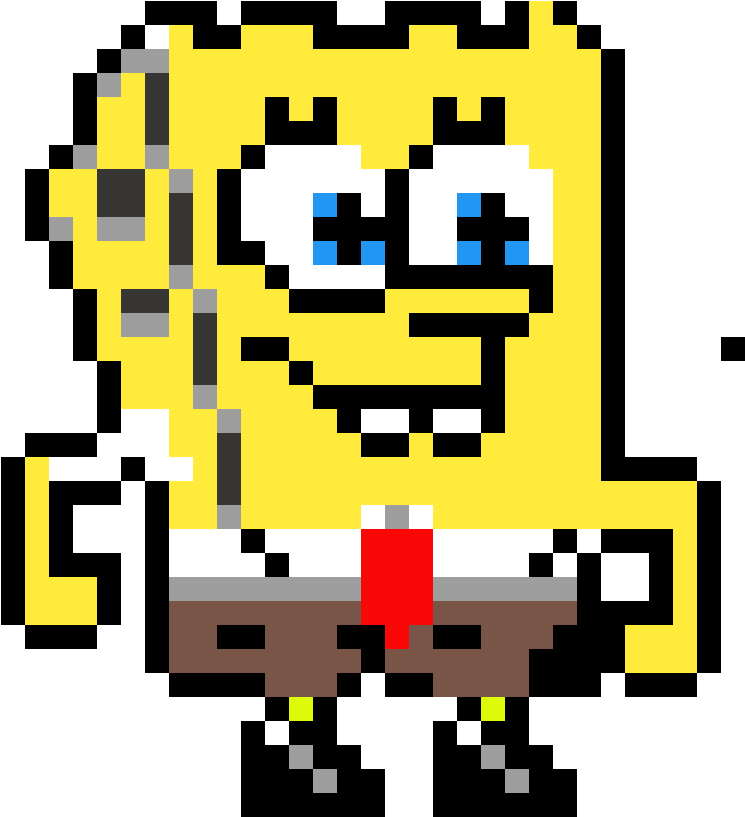 Download Spongebob - Spongebob Pixel Art - Full Size PNG Image - PNGkit