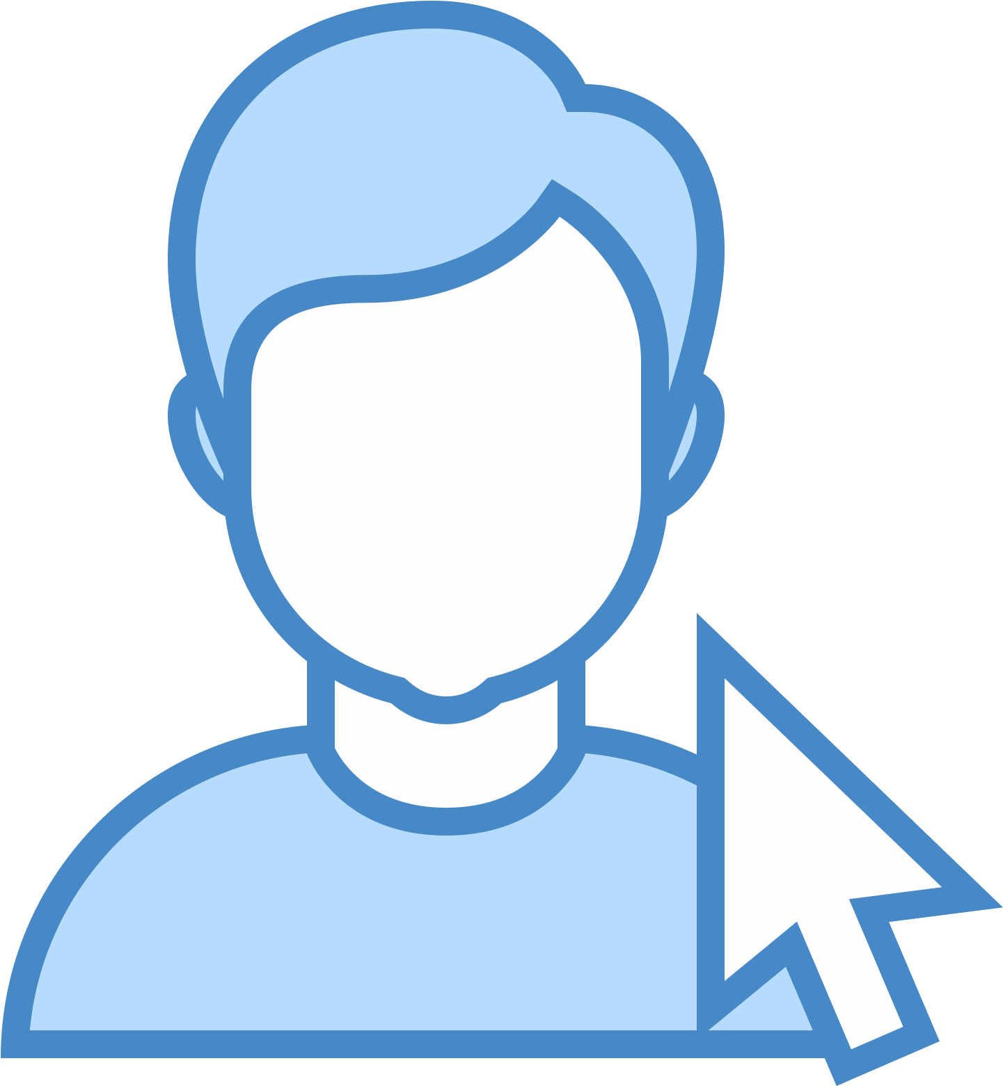 Download Transparent Select User Icon - Businessman Png Icon Blue - PNGkit