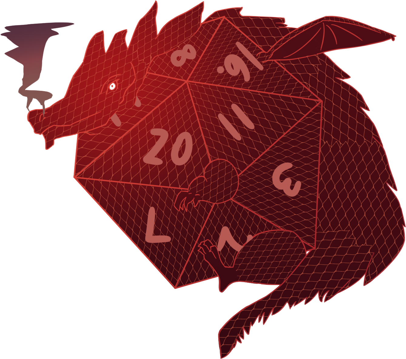Download D20 Dragon Red - D20 Dragon - Full Size PNG Image - PNGkit