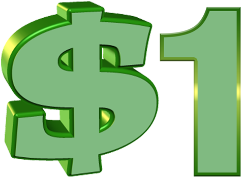 Download Transparent $1 Dollar Quick Advertising - Money Signs Clip Art ...