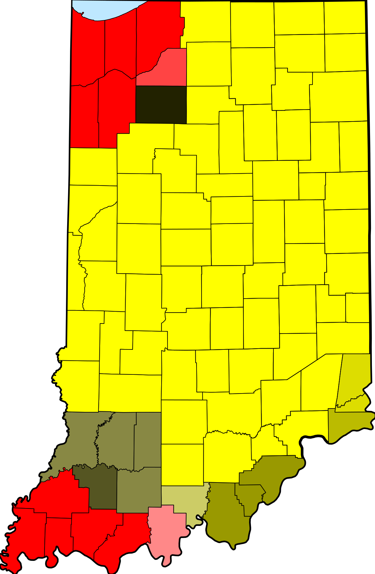 Download Time Zones In Indiana Map 1200px Utc Hue4map Usa In - Indiana ...