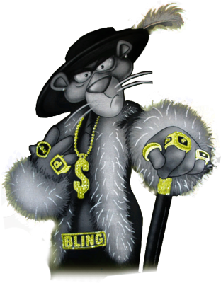Download Pink Panther Gangster - Pink Panther Rap - Full Size PNG Image ...