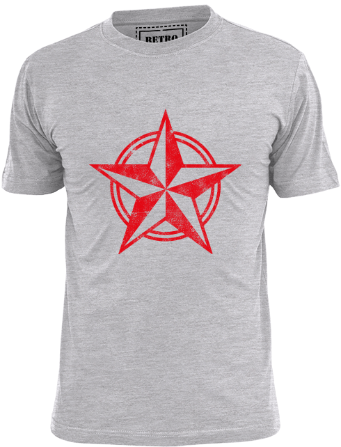 Download Red Star Shirt Zoom Retro Music Clothing Png Retro - Old ...