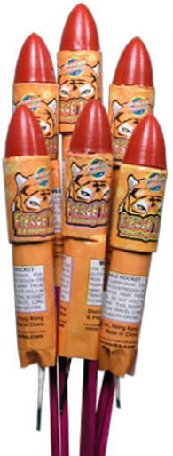 Download Fierce Tiger Rocket, 12 Pack (case Pack - Rocket Fireworks - Full Size PNG Image - PNGkit