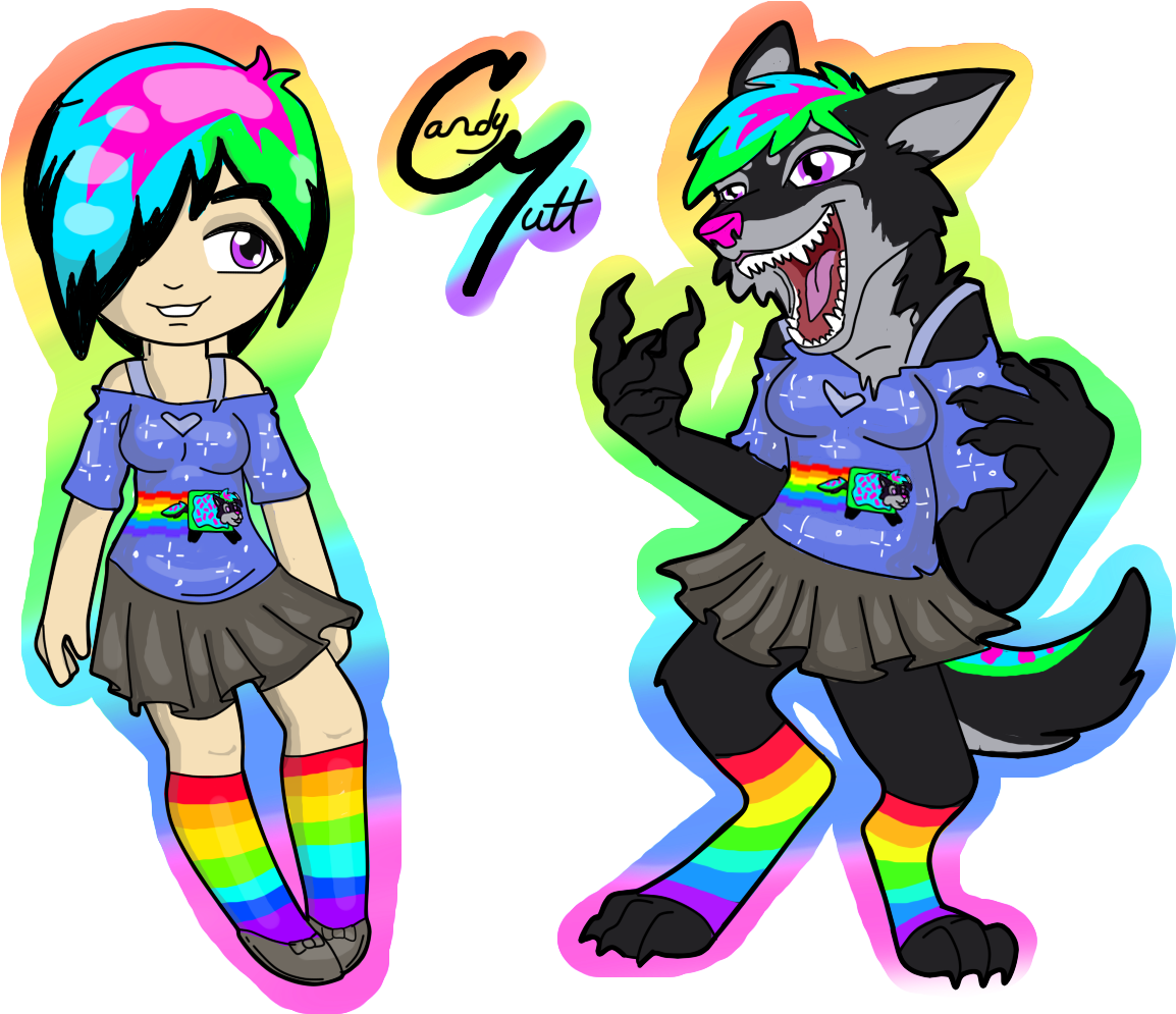 Download Thecandymutt Human And Werewolf - Cartoon - Full Size PNG ...