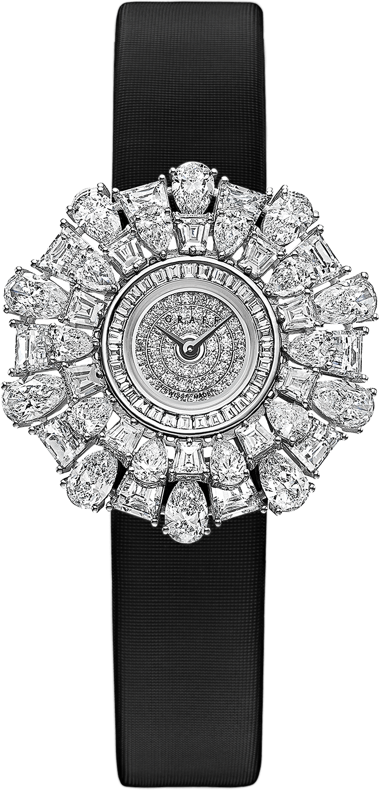 Download A Ladies' Diamond Watch Bearing A Sunburst Motif - Diamond ...