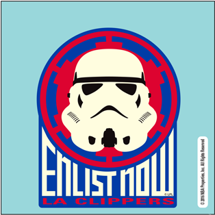 Download La Clippers Star Wars Storm Trooper Perf Cut Decal - Kansas ...