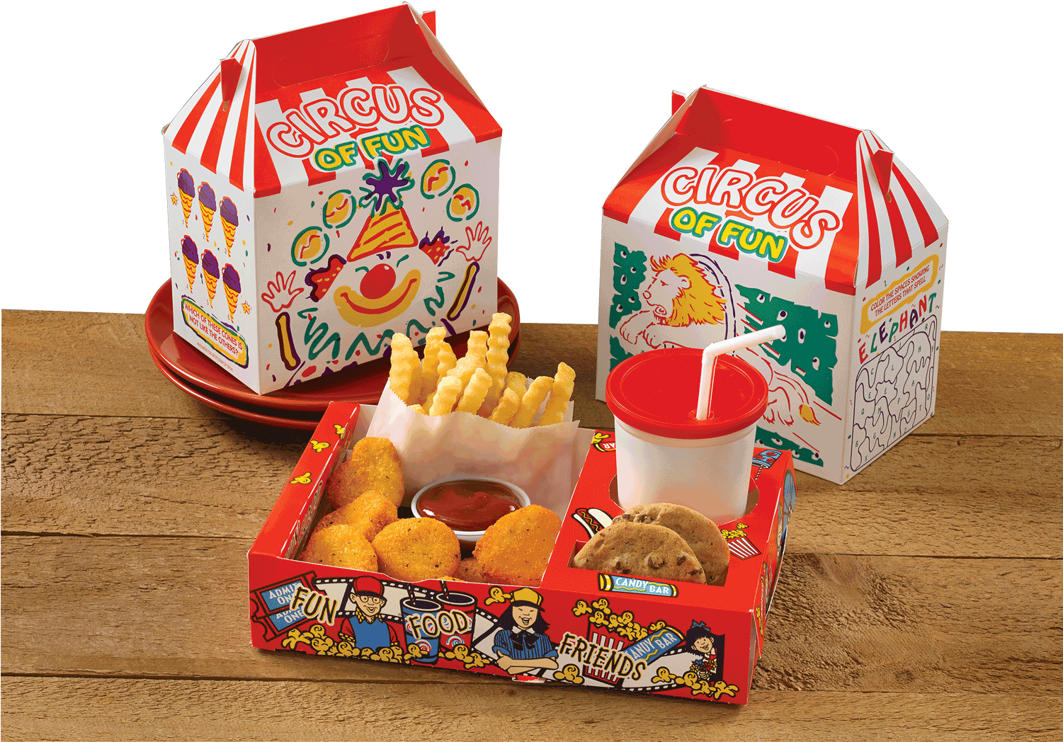 Download A Collection Of Kids Meal Stock Boxes - Crispy Chicken Fast ...