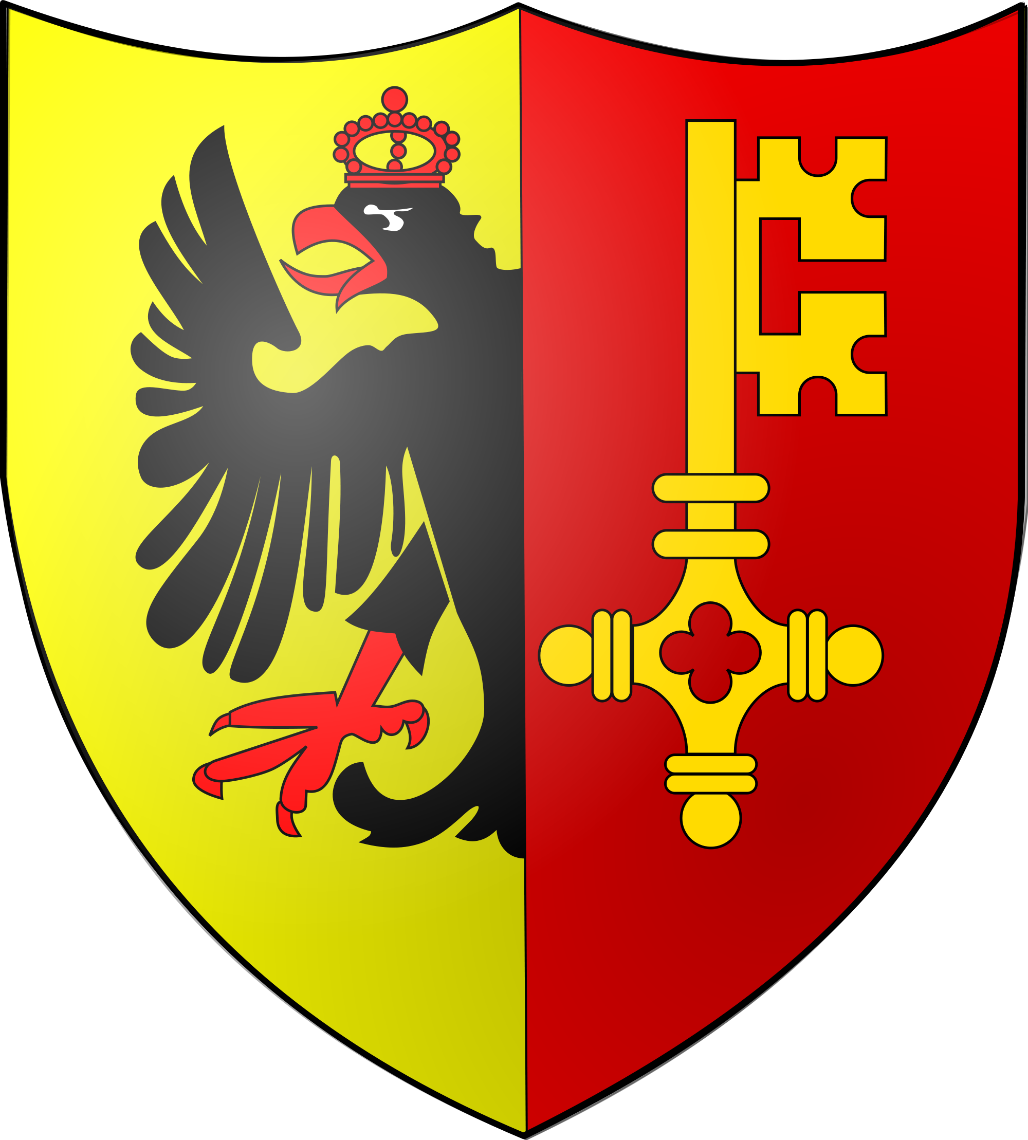 Download Geneva Coat Of Arms - Canton Of Geneva Flag - Full Size PNG ...