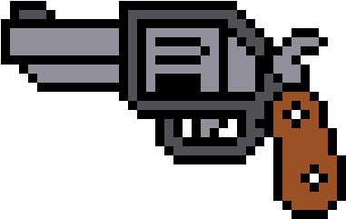 Download Revolver - 8 Bit Gun - Full Size PNG Image - PNGkit