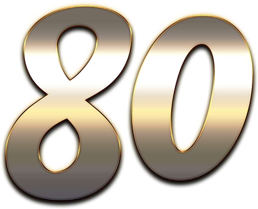 Download 80 Number Wooden Png - 80 Png - Full Size PNG Image - PNGkit