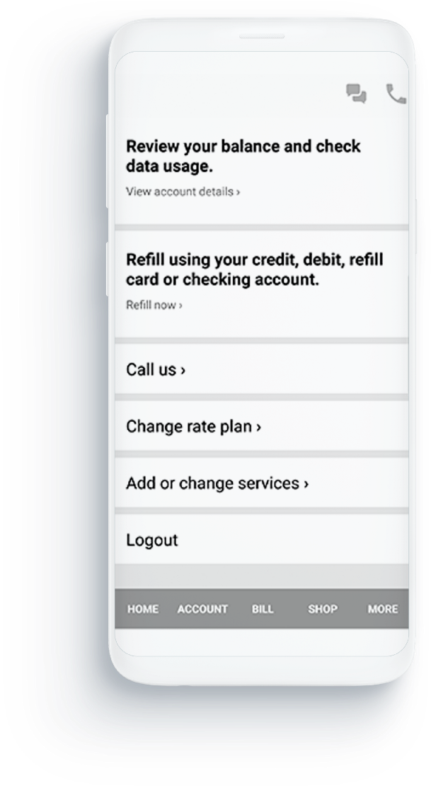 Download Current User Interface Of The T-mobile App - Iphone - Full ...