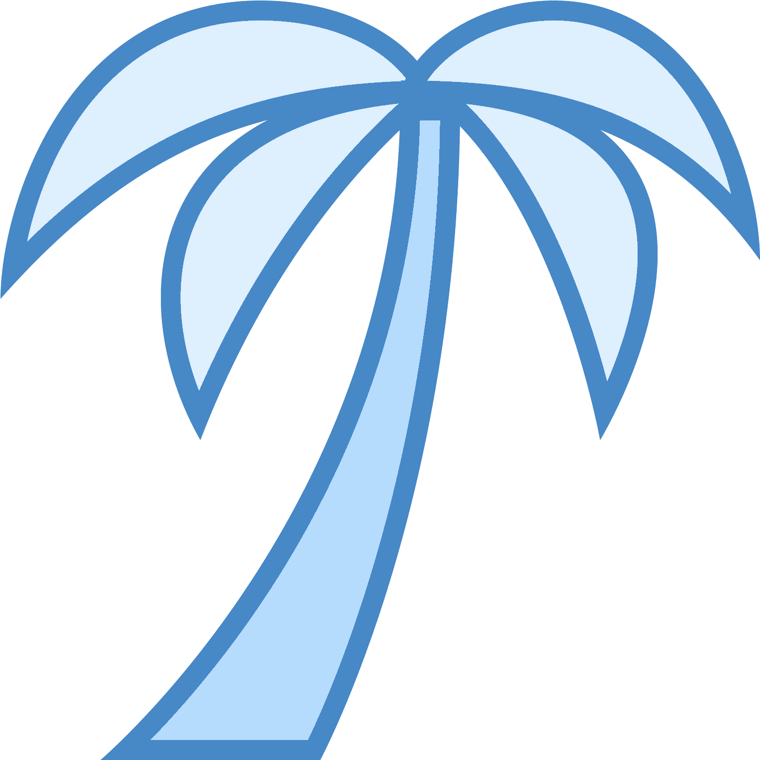 Download Palm Tree Icon - Blue Palm Tree Icon - Full Size PNG Image ...