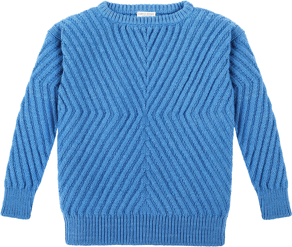 Download Caitlin Chevron Rib Pullover In Sky Blue - Sweater - Full Size ...