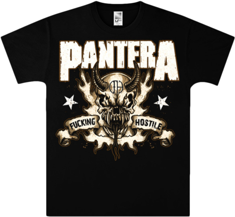 Download Pantera Hostile Skull T-shirt - Pantera Hostile T Shirt - Full ...