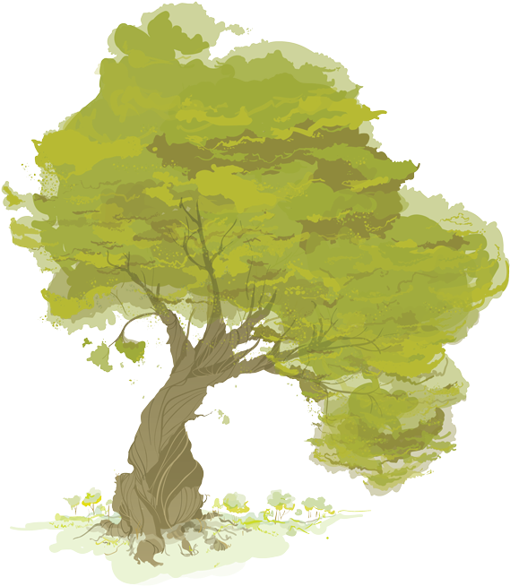 Download Digital Illustration Of A Large Twisting Tree Yggdrasil ...