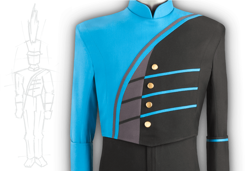 Download Turquoise Blue Brass Band Uniform - Full Size PNG Image - PNGkit