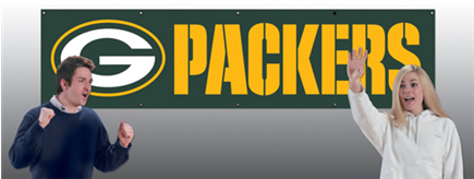 Download Green Bay Packers Banner Flag - Green Bay Packers 8ft ...