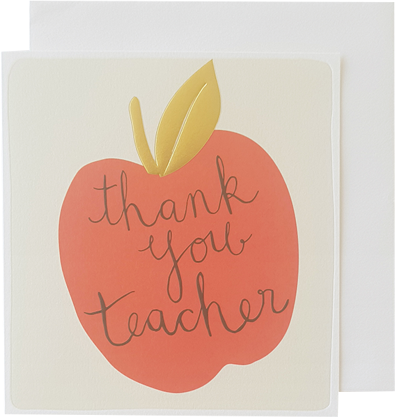 Download Thank You Teacher Apple - Thank You Teacher Card With Apple ...