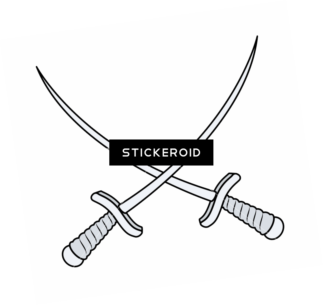 Download Transparent Cross Sword - Line Art - PNGkit