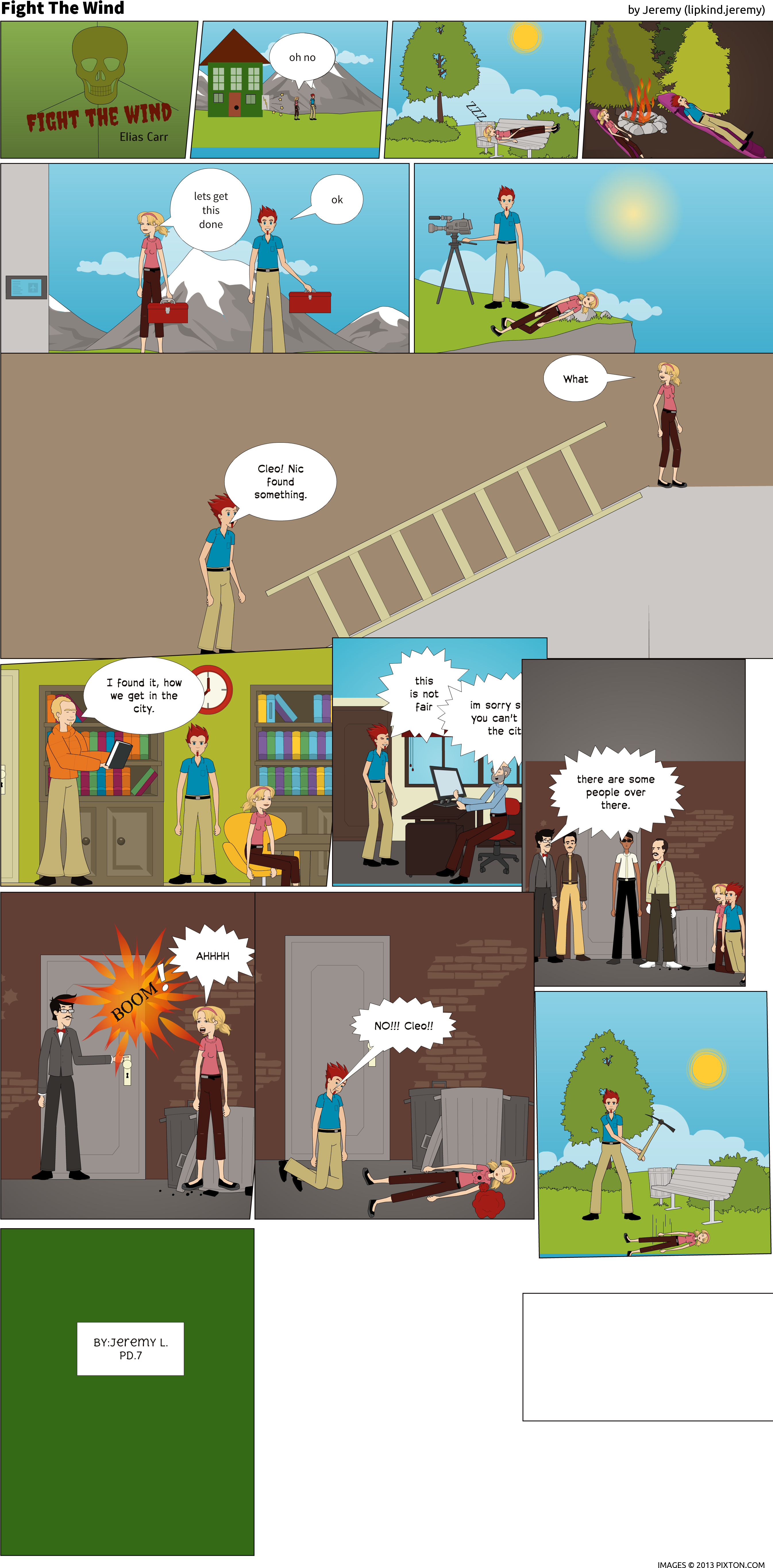 Download Fight The Wind By Elias Carter - Cartoon - Full Size PNG Image ...