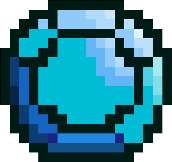 Download Blue Gem Sprite - Pixel Art - Full Size PNG Image - PNGkit