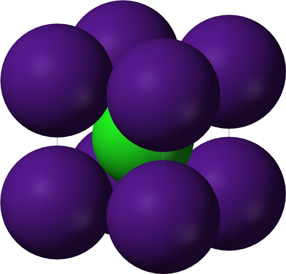 Download Caesium Chloride Unit Cell 3d Ionic - Ionic Bonding - Full ...