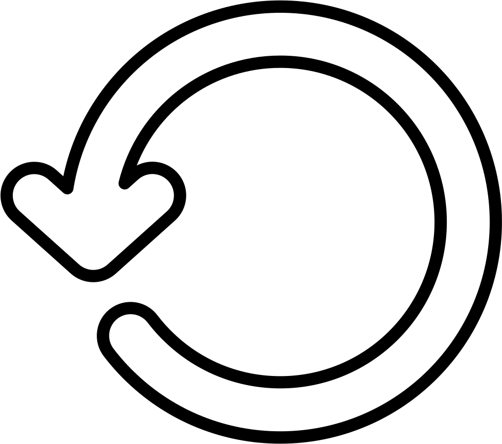 Download Circular Arrow Rotating To Left Comments - White Circle Arrow ...