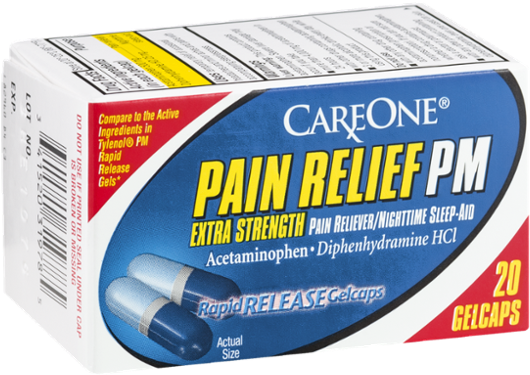Download Careone Pain Relief Pm Extra Strength Pain Reliever/nighttime ...