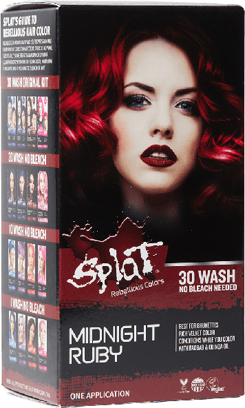 Download Splat Red Hair Dye Midnight Ruby - Full Size PNG Image - PNGkit