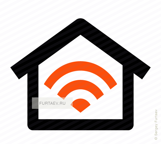Download Vector Icon Of House With Wi-fi Signal Sign Inside - House ...
