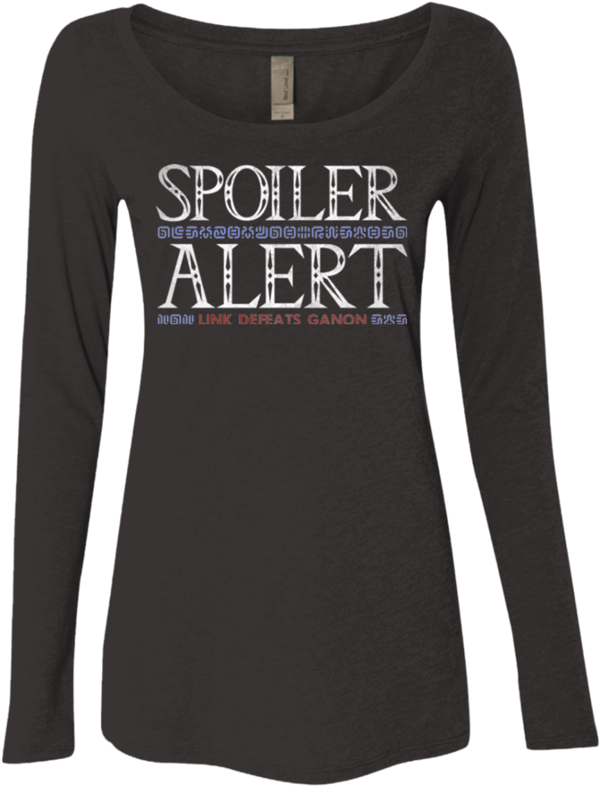 Download Spoiler Alert Link Defeats Ganon Women's Triblend Long - Paw ...