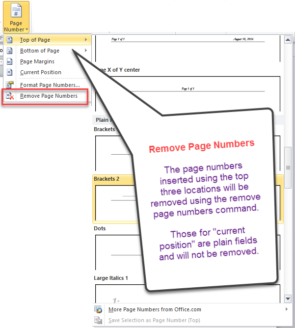 Download Sections / Headers And Footers / Page Numbers / Margins - Page ...